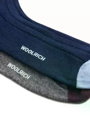 Woolrich Ribbed Wool Socks Two Pairs