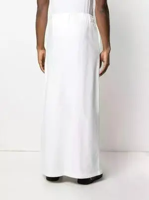 XANDER ZHOU Cotton Ss2020 Logo Plaque Long Skirt