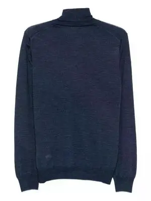 BARBA NAPOLI Long-sleeve Turtleneck Sweater - Blue