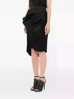 Givenchy Asymmetric Draped Midi Skirt