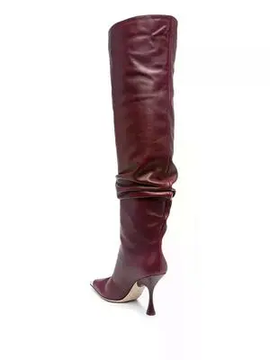 SERGIO ROSSI Cuissard Boots With Metal Toecap - Red