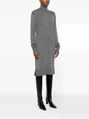 TOTEME Turtleneck Midi Dress - Grey