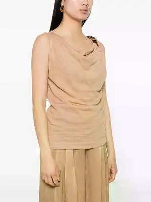 Alberta Ferretti Sleeveless Cowl Neck Tank Top