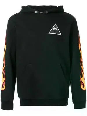 Palm Angels Flames Print Hoodie