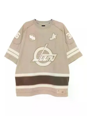 JUUN.J Logo-embroidered T-shirt - Neutrals