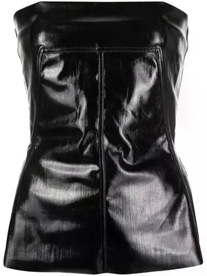 Rick Owens Strapless Panelled Bustier Top - Black