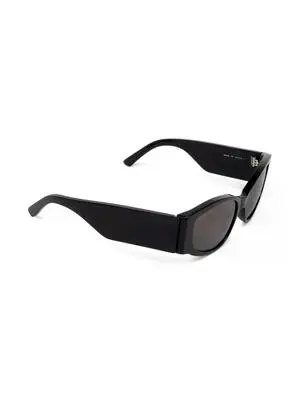 Balenciaga Logo-print Cat-eye Sunglasses - Black