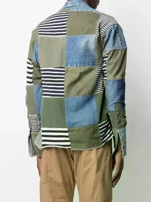 GREG LAUREN Open-front Patchwork Jacket