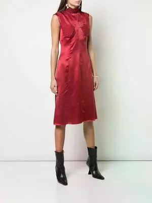 DELADA Silk Cut-out Midi Dress