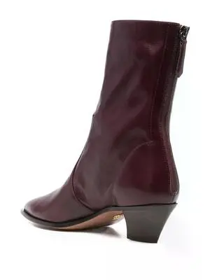 AQUAZZURA 45mm Pointed-toe Zip Boots