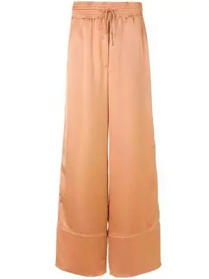 Off-White Wide Leg Palazzo Trousers