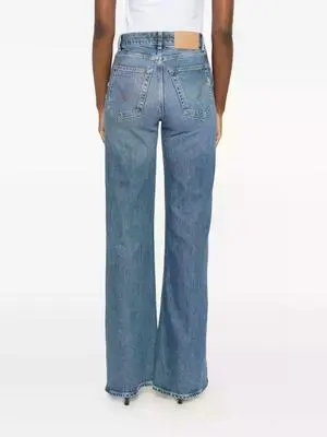 DONDUP Logo Patch Wide-leg Jeans
