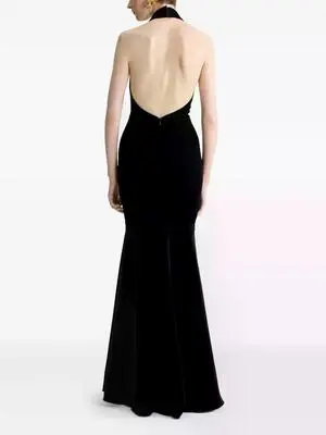 PATOU Halterneck Fishtail Maxi Dress