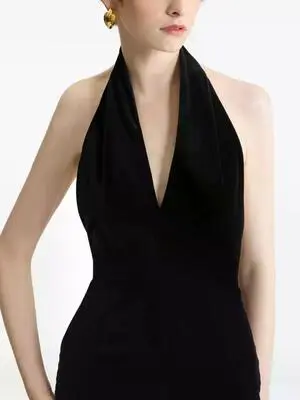 PATOU Halterneck Fishtail Maxi Dress