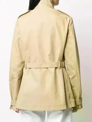 Off-White Perforated Short Trench Coat