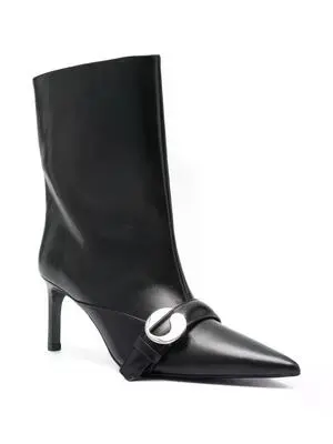 Coperni Buckle-fastening Pointed-toe Ankle Boots - Black