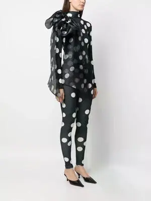 ATU BODY COUTURE Polka Dot Jumpsuit - Black