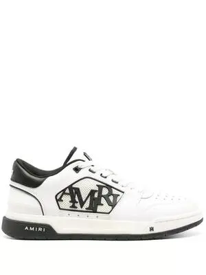 Amiri Embossed Logo Leather Sneakers - White