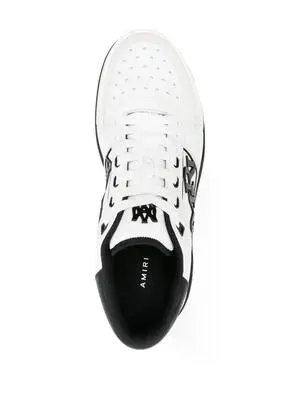 Amiri Embossed Logo Leather Sneakers - White