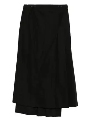 Yohji Yamamoto Pleated Wrap Skirt