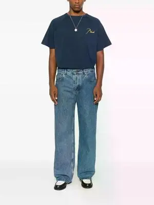 Rhude Embroidered Raglan-sleeve T-shirt - Blue