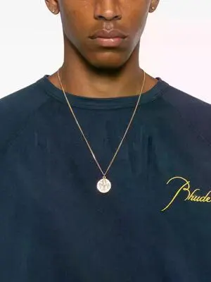 Rhude Embroidered Raglan-sleeve T-shirt - Blue