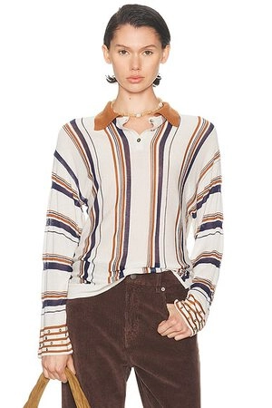 SIEDRES Ira Striped Viscose Knit Top - Multi