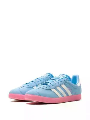 Adidas Gazelle Three-stripe Suede Sneakers - Blue