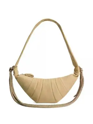 LEMAIRE LEMAIRE Medium Croissant Leather Shoulder Bag Neutrals