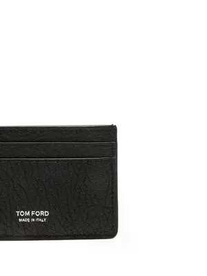 TOM FORD Leather Card Holder - Black