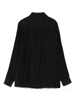 Hugo Pleated Shirt With Button Fastening And Cuffed Sleeves