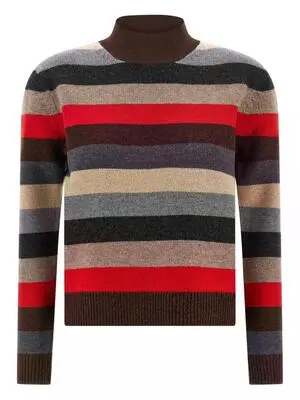 Tory Burch Striped-patter Wool Pullover