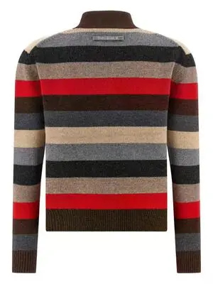 Tory Burch Striped-patter Wool Pullover