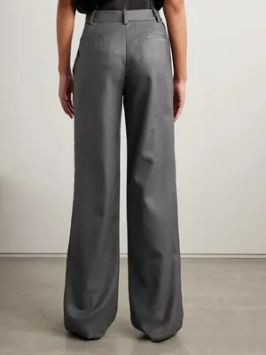 Adam Lippes Wyatt Wool-blend Twill Straight-leg Trousers