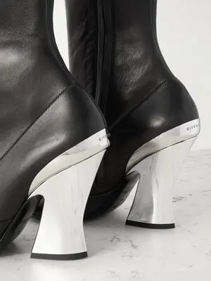 Givenchy Sculptural Heel Stretch-leather Ankle Boots