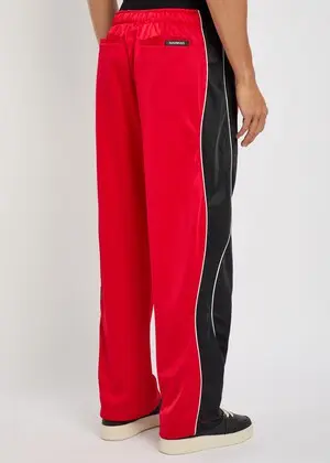 NAHMIAS Ollie Logo Panelled Jersey Track Pants - Red