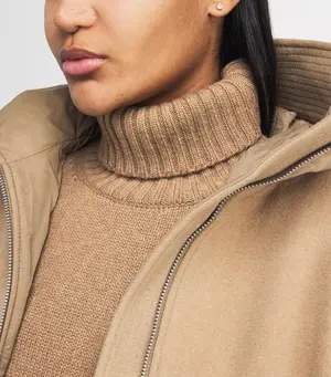 Harrods Cashmere Rollneck Mini Dress - Neutral