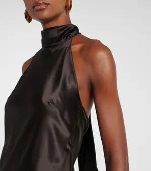 Ralph Lauren Chilton Halterneck Silk-blend Top