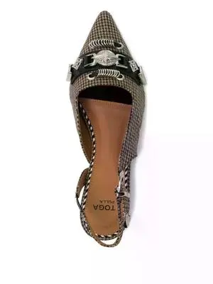 Toga Buckle-embellished Flat Pumps