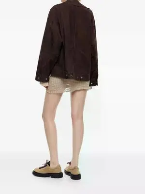 Bimba Y Lola Suede Double-breasted Jacket