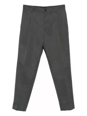 LOW BRAND Pleated-front Tailored Trousers - Grey