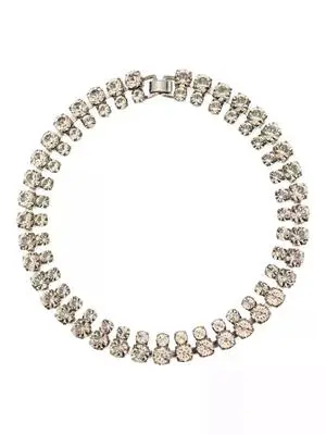 HELENE ZUBELDIA Helene Zubeldia Silver-Tone Crystal Embellished Necklace