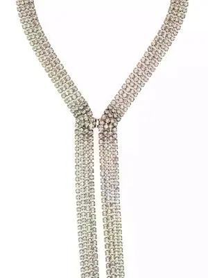 HELENE ZUBELDIA Crystal-tassel Necklace - Silver