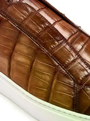 Magnanni Crocodile-embossed Slip-on Trainers