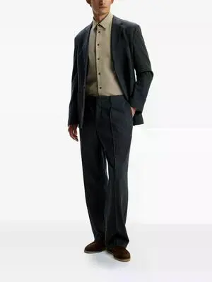 12 STOREEZ Cotton Button-down Shirt - Neutrals