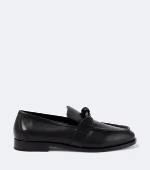 Bottega Veneta Astaire Knot Leather Loafers - Black