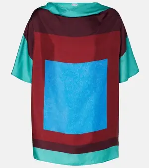Loewe Printed Silk Satin Top
