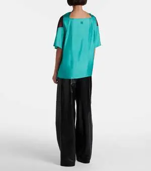 Loewe Printed Silk Satin Top