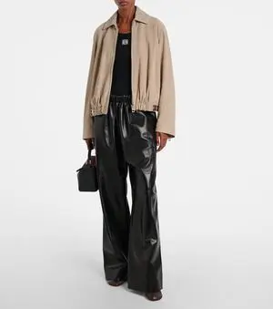 Loewe Suede Belted Jacket - Beige