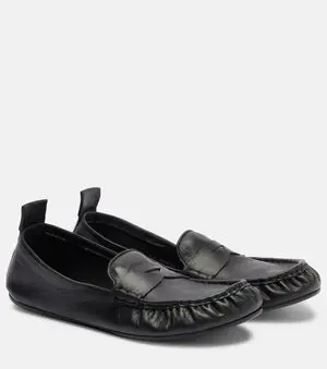 Acne Studios Leather Penny Loafers - Black
